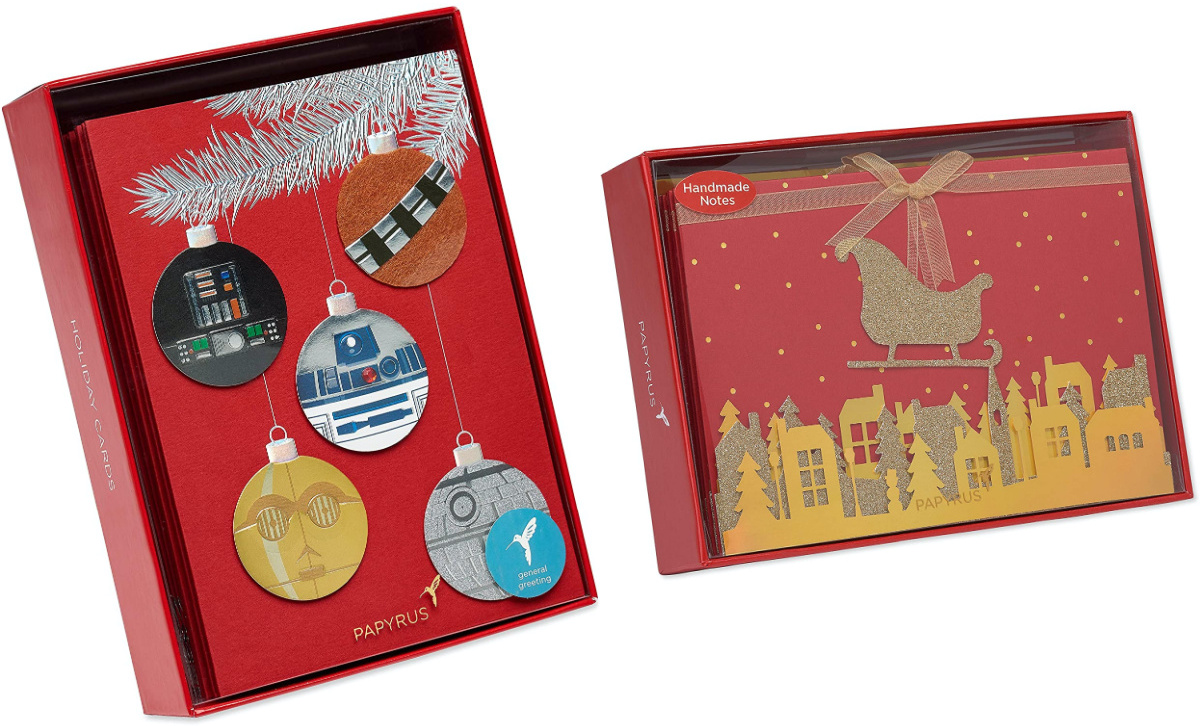 Papyrus Boxed Christmas Cards from $4.35 on Amazon | Includes Star Wars ...