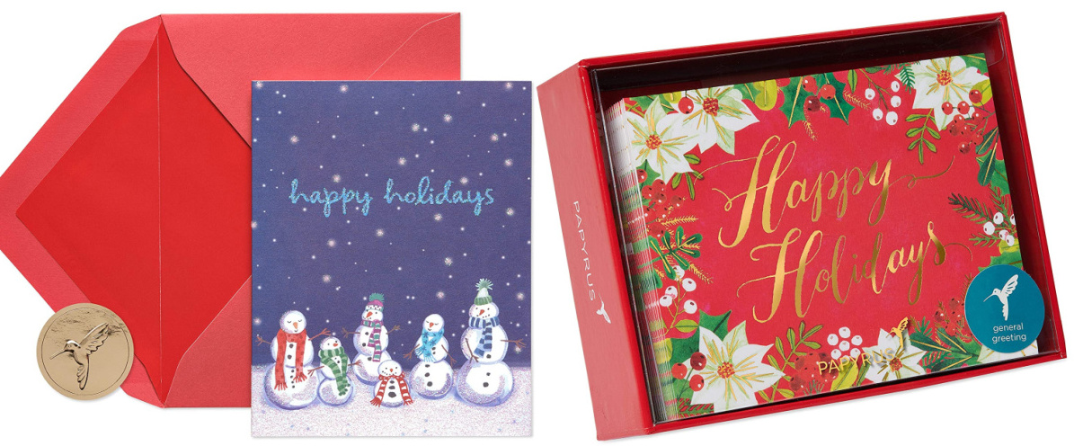 Papyrus Boxed Christmas Cards from $3 on Amazon (Regularly $15+)
