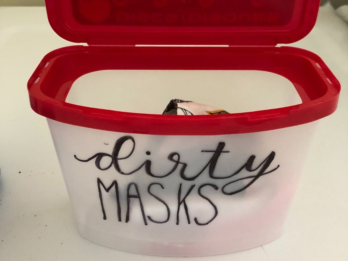 This Mom Found a Cheap & Easy Way to Store Dirty Reusable Face Masks ...