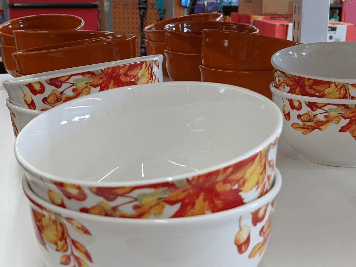 Thanksgiving & Fall Ceramic Dinnerware Only $1 at Dollar Tree