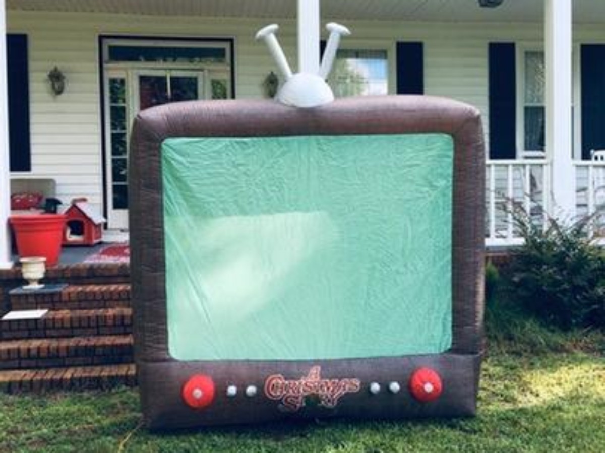 This 8-Foot Christmas Story Inflatable is Also an Outdoor Movie Projector