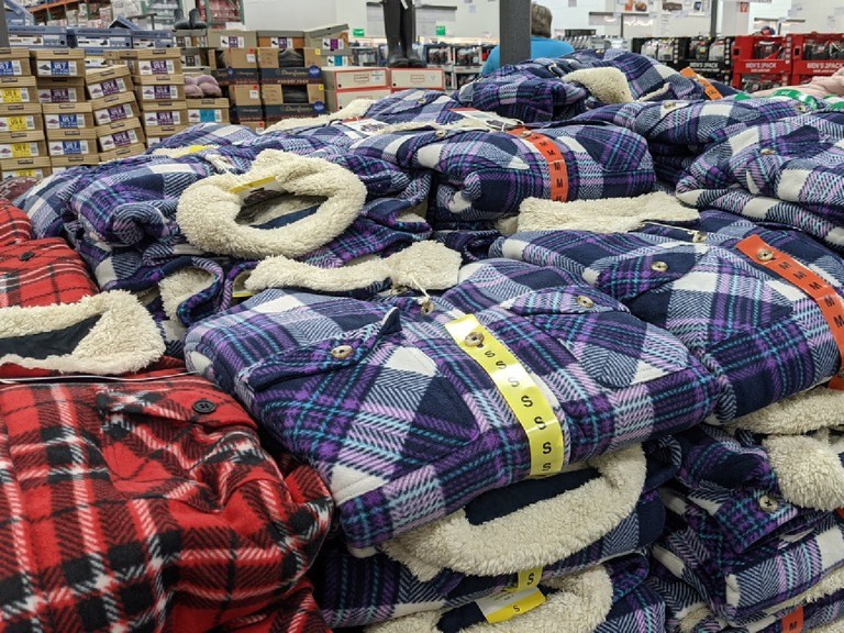 Women's Plush Flannel Jackets Only $14.99 at Costco