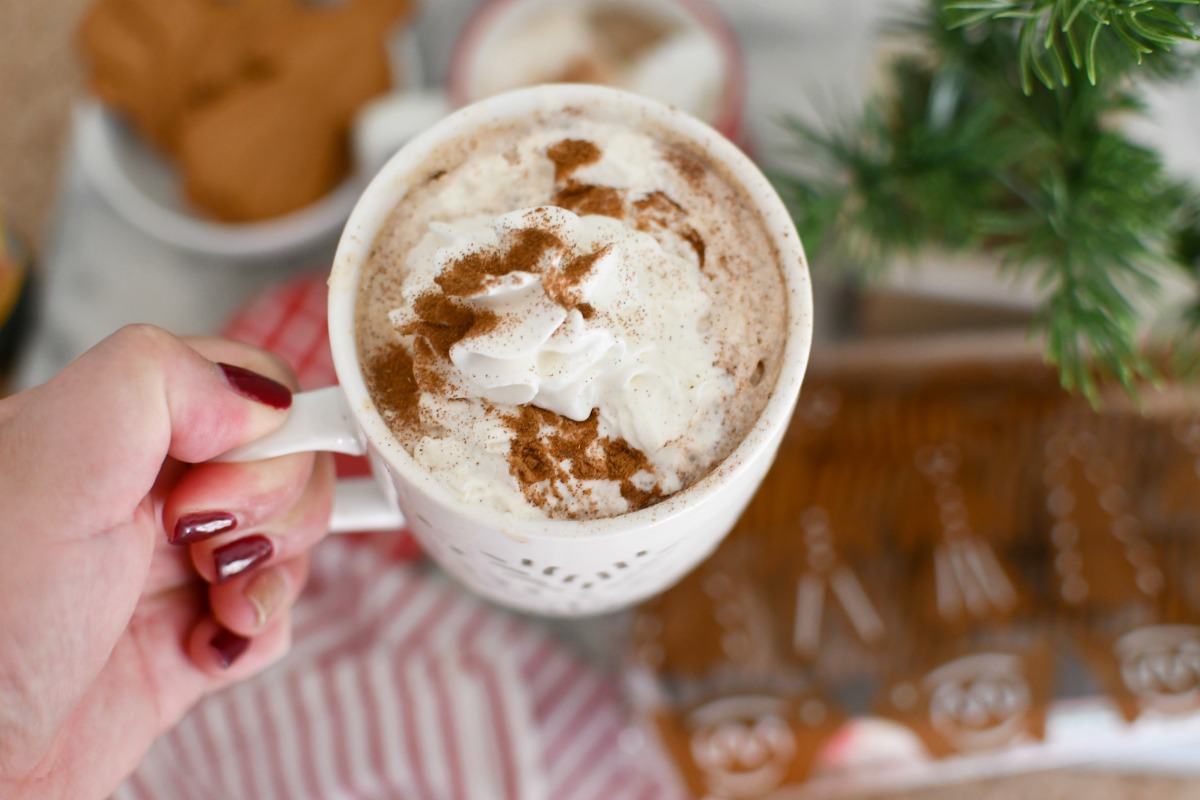 Make the Best Starbucks Inspired Gingerbread Latte in the Crockpot!