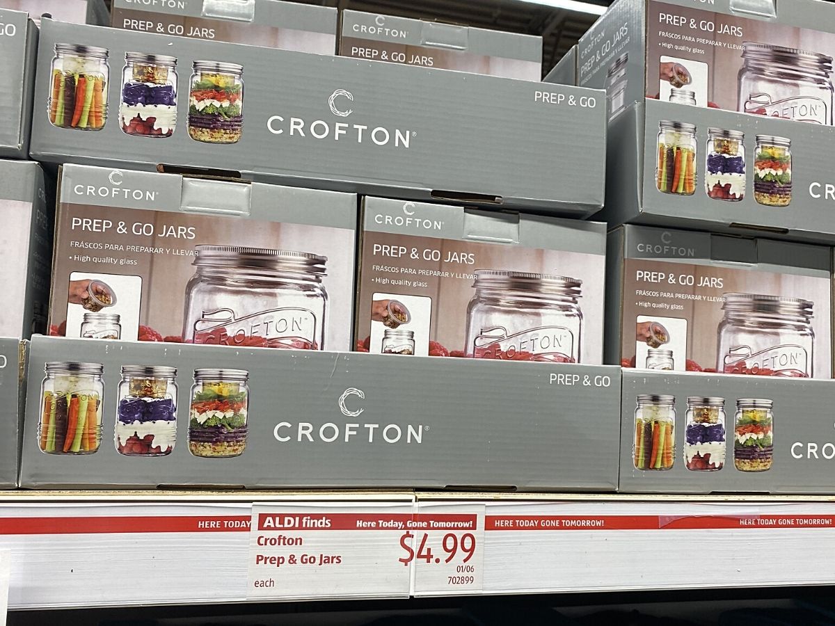 Crofton Prep & Go Jars Only $4.99 at ALDI | Perfect for Meal Planning