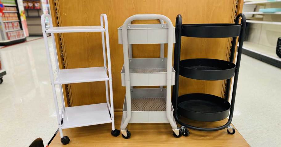 3-Tier Utility Rolling Carts from $20 at Target | Perfect Storage for ...