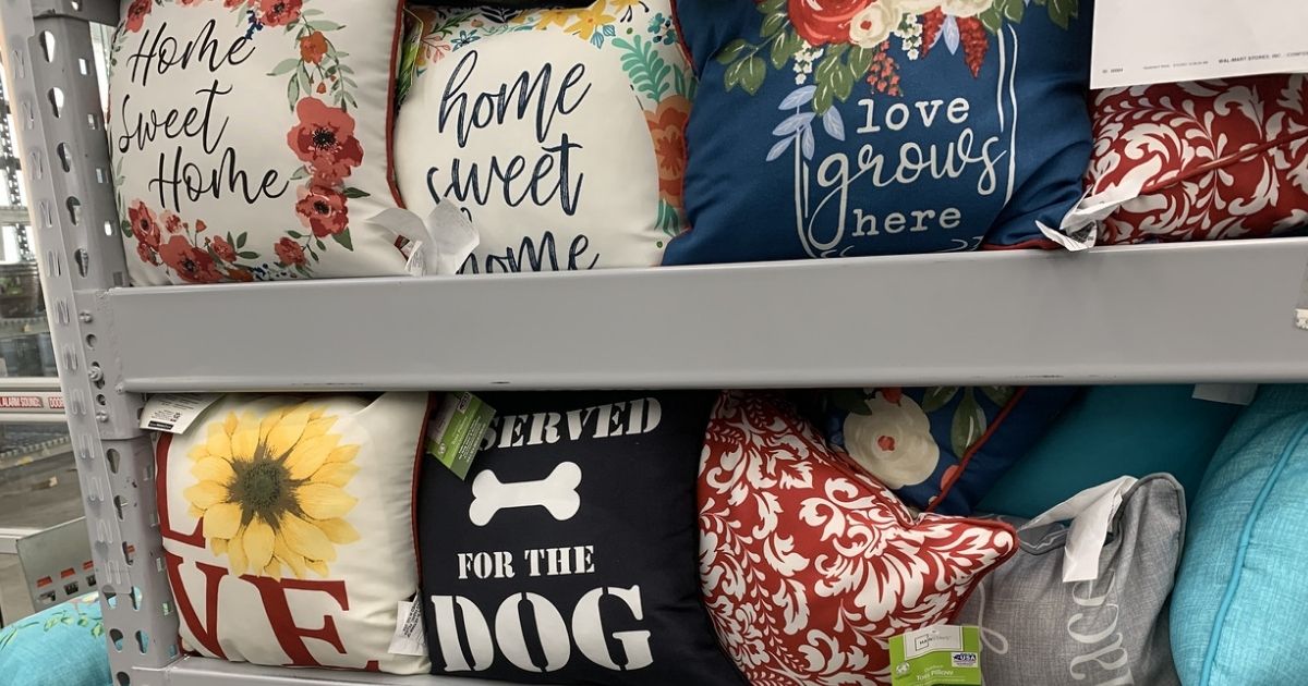 Mainstays Spring Outdoor Throw Pillows Only $5 at Walmart