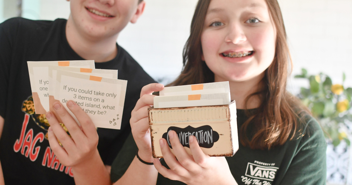 Free Printable Conversation Cards Game for the Family | Hip2Save