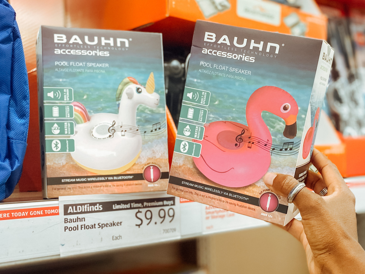 Pool Float Bluetooth Speakers Just $9.99 at ALDI | Unicorn & Flamingo