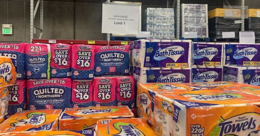Sam's Club Is Once Again Limiting Toilet Paper & Paper Towel Purchases