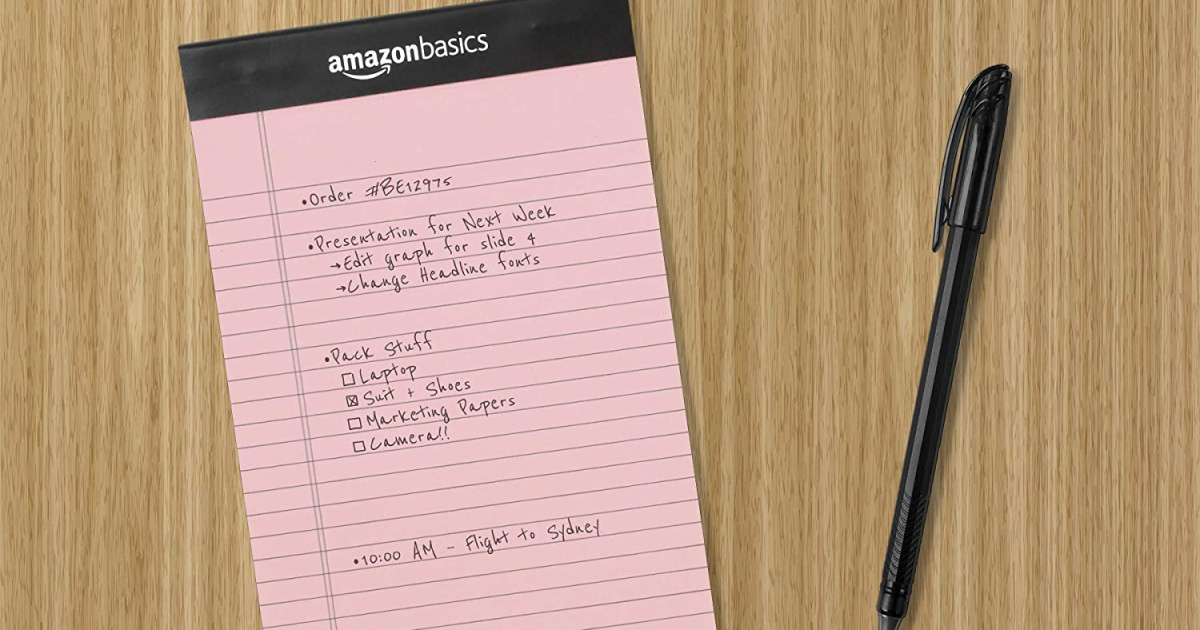 Amazon Basics Writing Pads 6-Pack Only $4.87 Shipped on Amazon (Just 81 ...
