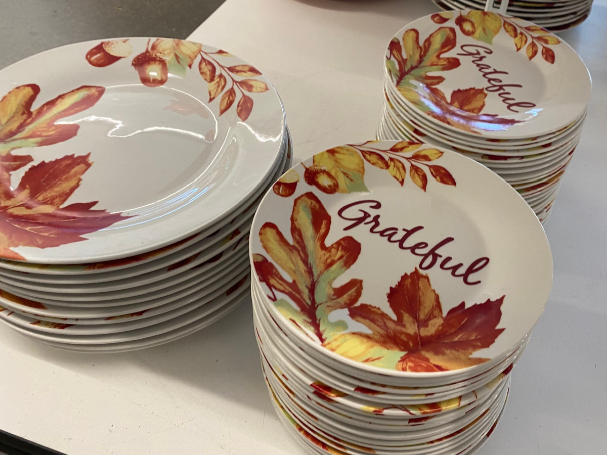 Dollar Tree Fall-Themed Dinnerware Just $1.25 (Includes Glasses, Mugs ...
