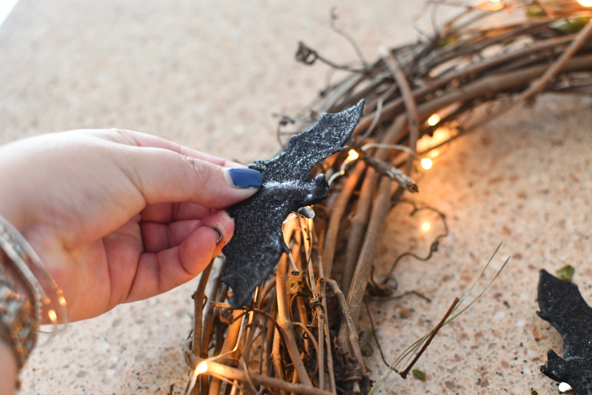 Create a Halloween Bat Wreath in Just 10 Minutes | Hip2Save