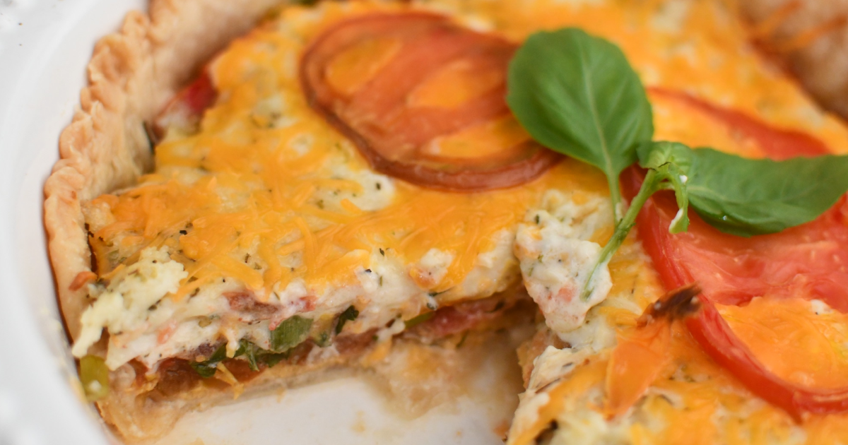 Best Ever Homemade Tomato Pie - Easy & Savory | Hip2Save Recipe