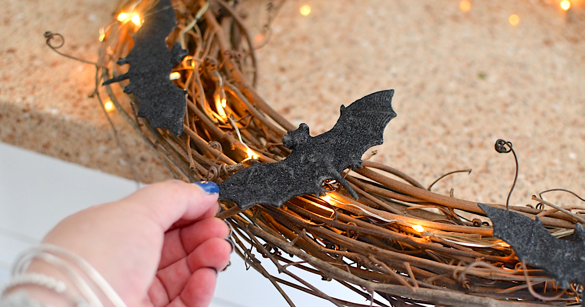 Create a Halloween Bat Wreath in Just 10 Minutes | Hip2Save
