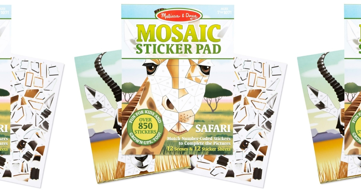 Melissa & Doug Mosaic Safari Animals Sticker Pad Just $4.99 on Amazon ...