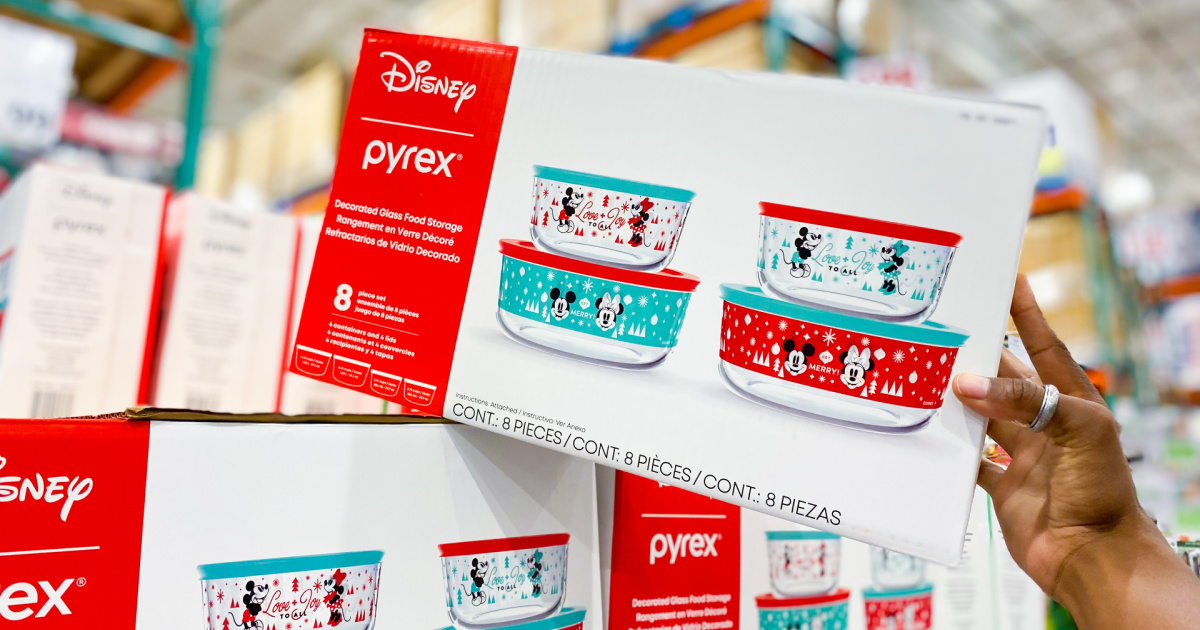 Pyrex Disney Christmas Glass Storage Sets Just $9.97 on Costco.com