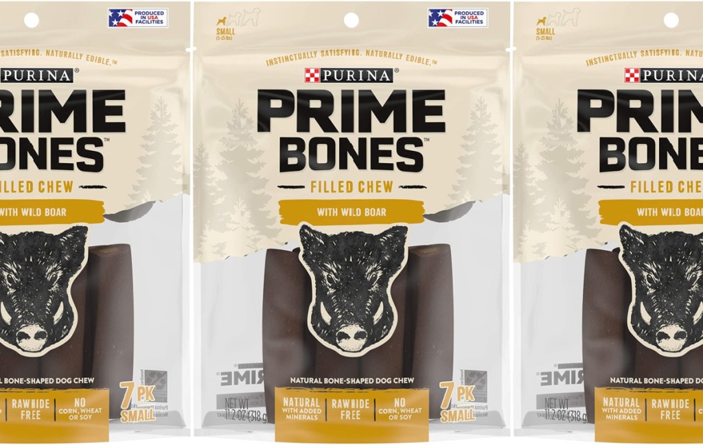 Purina Prime Bones Wild Boar Filled Chews 7-Count Bag Only $3.42 ...