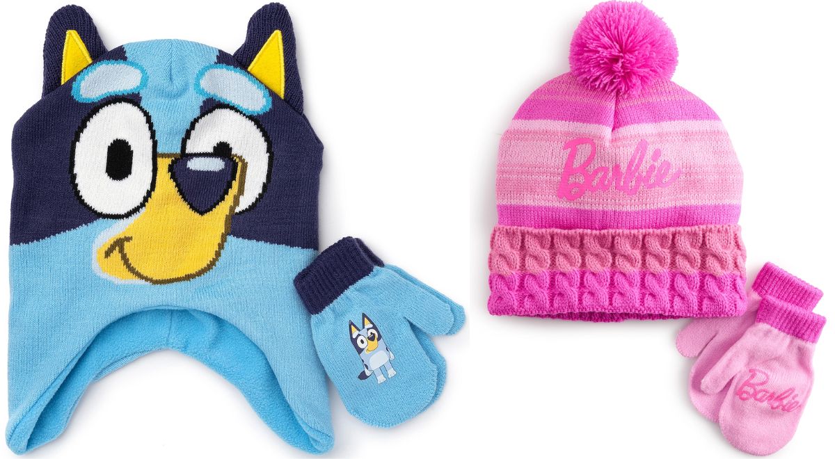 Kids Hat & Mitten Sets from $8 Each on Kohls.com | Bluey, Disney ...