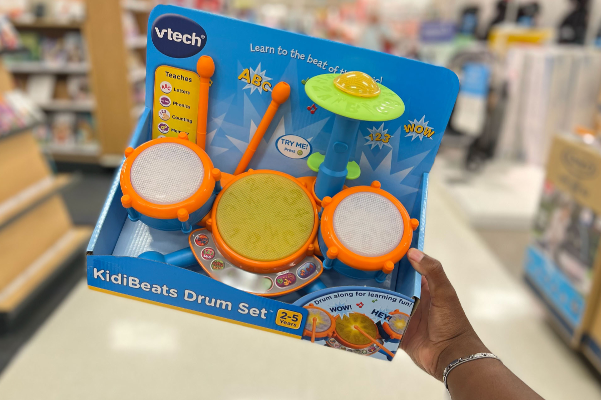 VTech Drum Set Just $9.59 on Amazon (Regularly $22) | Includes 9 ...