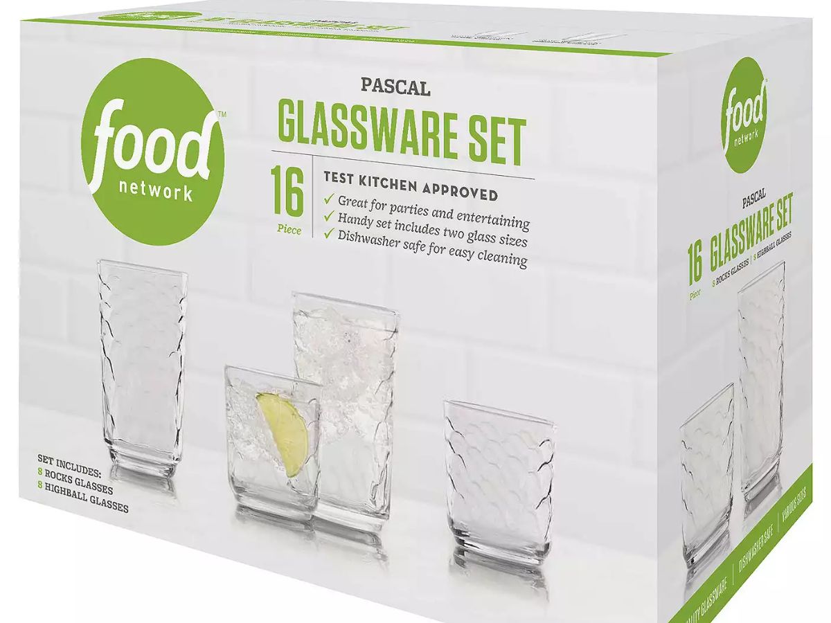 Food Network 16-Piece Glass Drinkware Sets Only $16.99 on Kohls.com ...