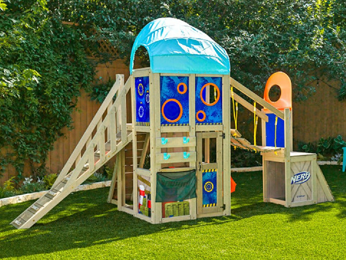 Score $900 Off This KidKraft NERF Battle Fort | Includes Rock Climbing ...