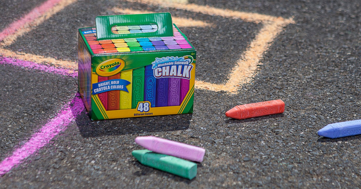 Crayola Sidewalk Chalk 48-Count Box Just $4.44 on Walmart.com