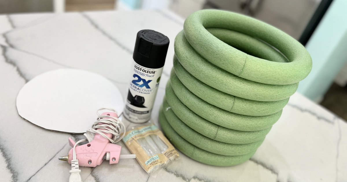DIY Planter Using Dollar Tree Wreath Floral Rings | Hip2Save
