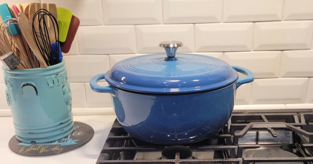 6-Quart Enamel Cast-Iron Dutch Oven Only $39.99 Shipped | 3 Color ...