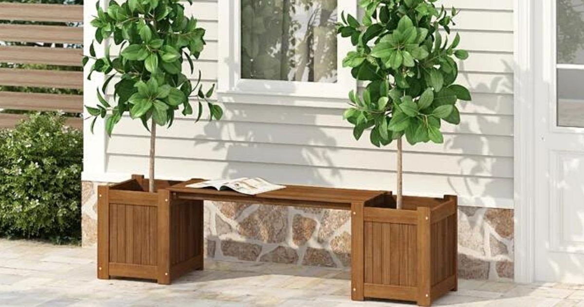Wooden Planter Bench as Low as $77.39 Shipped on Wayfair (Regularly ...