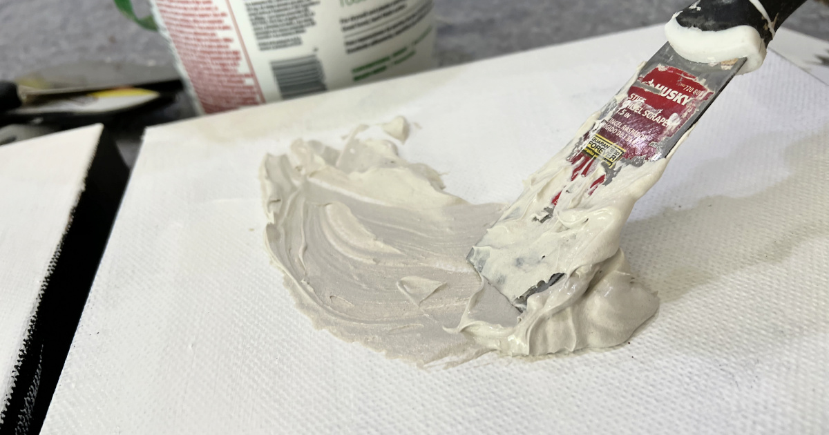 Make DIY Plaster Art on Canvas Using Drywall Joint Compound