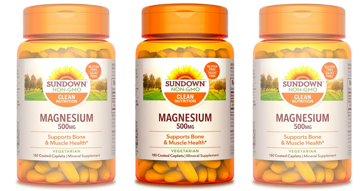Sundown Magnesium Supplement 180-Count Bottle Only $5.42 Shipped on Amazon