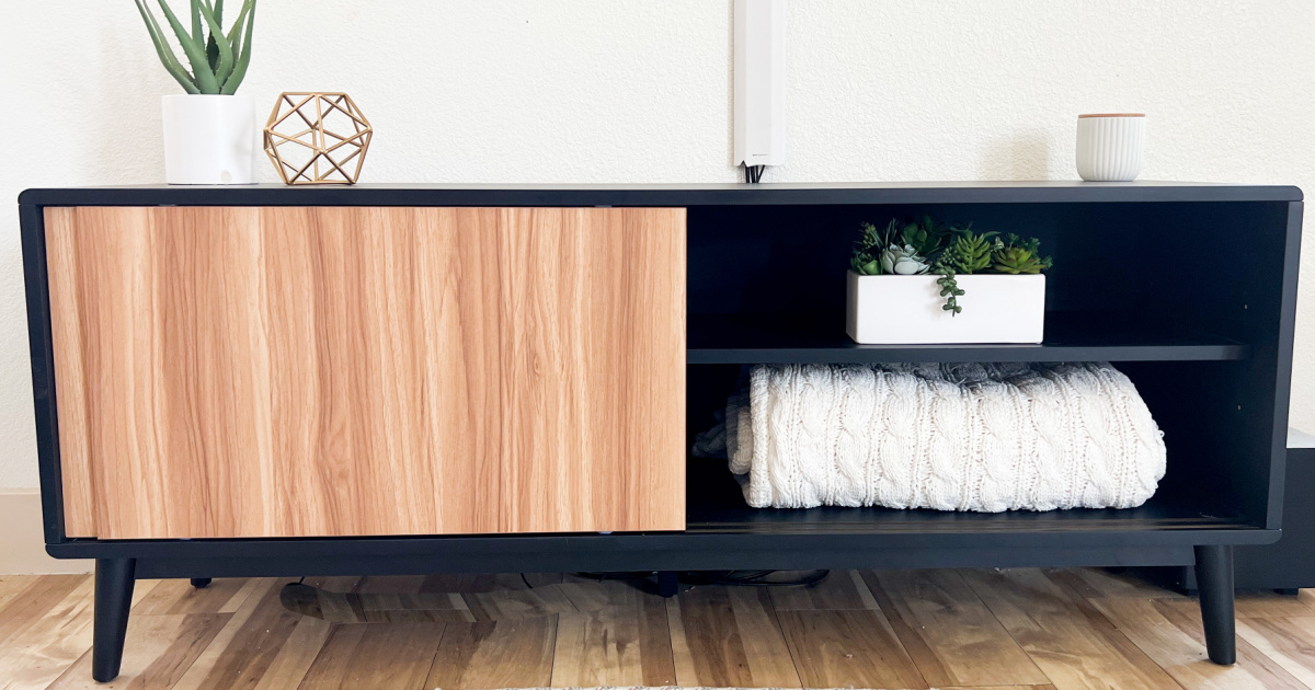 This Walmart TV Console Looks So High-End But is SO Affordable!