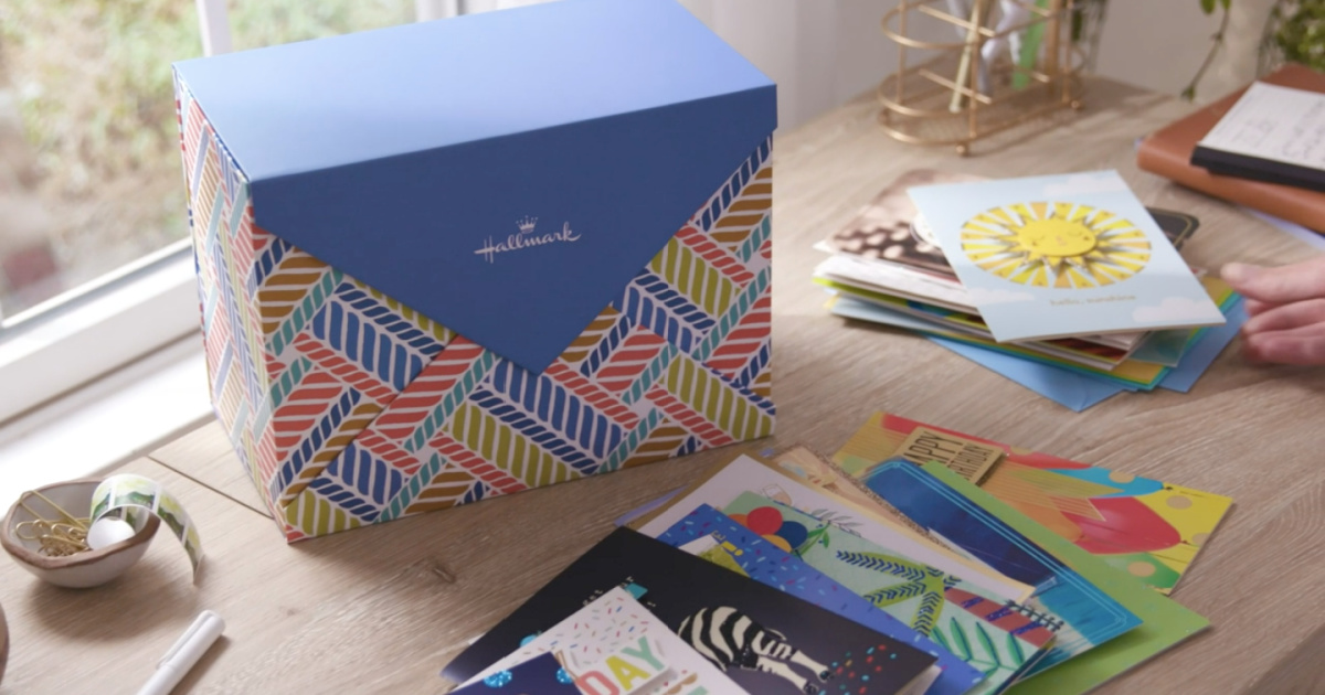 $120 Worth of Handmade Hallmark Cards w/ Storage Box Only $21 on Amazon ...