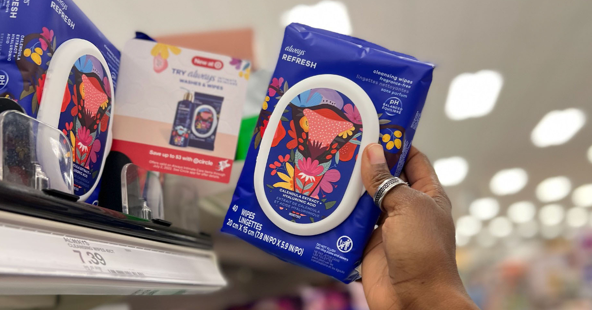 Always Wipes & Wash Just $1.39 Each After Cash Back & Target Gift Card ...