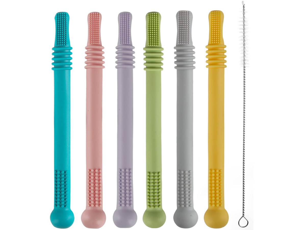 Highly-Rated Teething Tube 6-Pack w/ Cleaning Brush Only $7.99 on ...