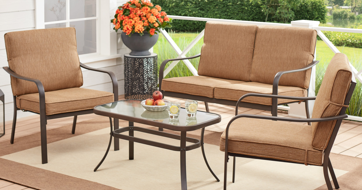 Mainstays 4-Piece Patio Set Just $174 Shipped on Walmart.com (Regularly ...