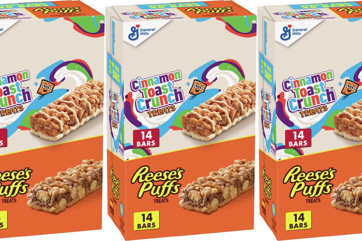 Reese's Puffs & Cinnamon Toast Crunch Breakfast Bars 28-Count Pack Just ...