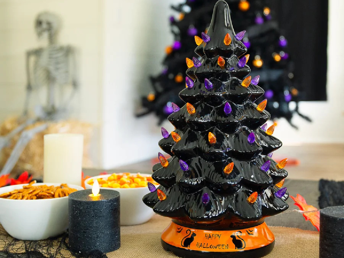 Wayfair Halloween Sale | Pre-Lit 15" Ceramic Halloween Tree $25.99 ...