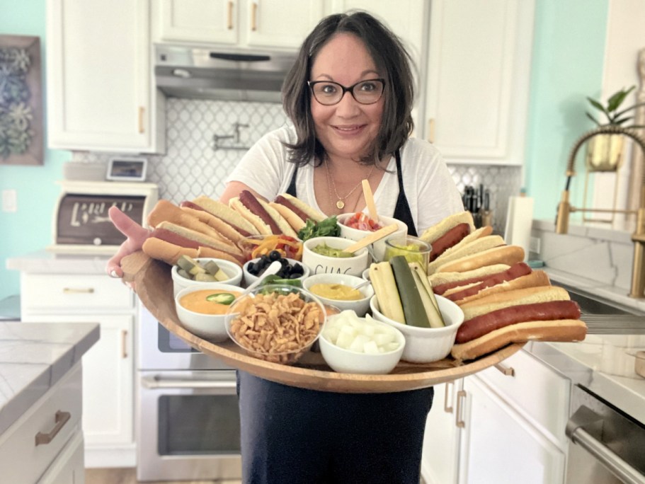 Build Your Own Creative Hot Dog Bar Board for a Crowd! | Hip2Save