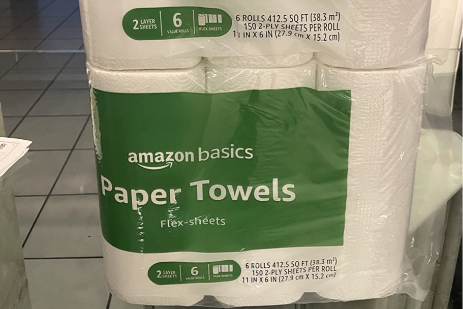 Amazon Basics Paper Towels Value Rolls 12-Pack Only $15.41 Shipped on ...