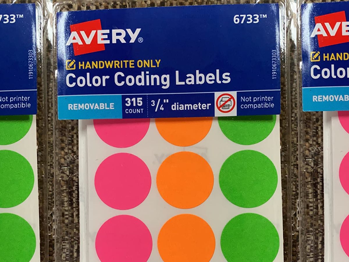Avery Color Coding Labels 315-Count Only $1.58 Shipped on Amazon ...