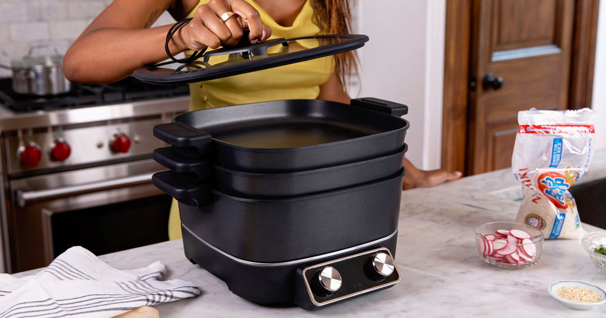 Bella 5-Quart Electric Skillet w/ 3 Stackable Pans Only $59.99 Shipped ...
