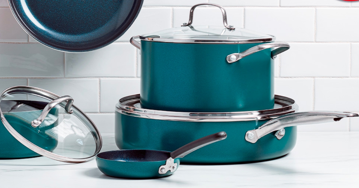 Blue Diamond Ceramic Nonstick Cookware 30-Piece Set Only $99 on Walmart ...