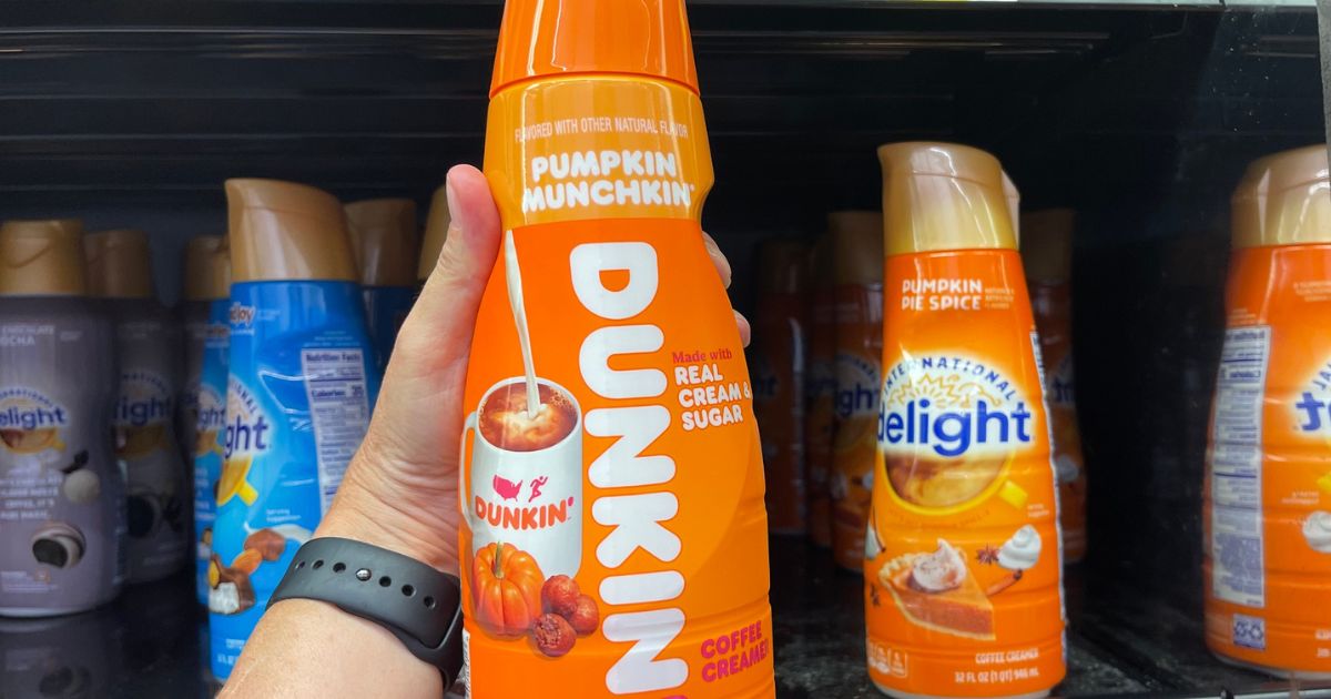 Dunkin' Pumpkin Munchkin Coffee Creamer is Back at Walmart | Hip2Save