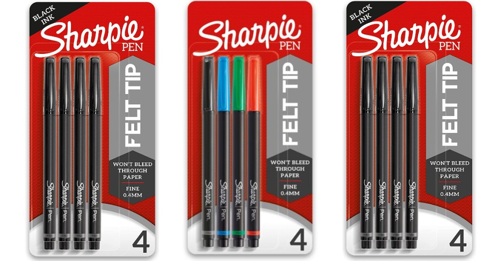 Sharpie Felt-Tip Pen 4-Count Just $4 on Amazon or Walmart.com