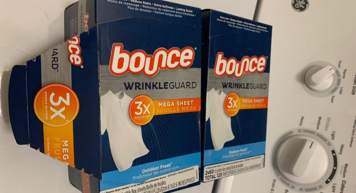 Bounce WrinkleGuard Mega Dryer Sheets 120-Count Box Just $5.99 Shipped ...