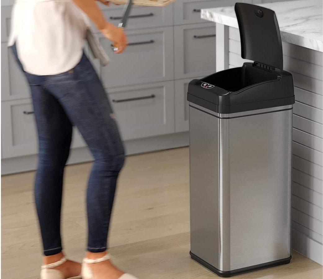 50% Off iTouchless Motion Sensor Trash Can on Amazon (Includes Carbon ...