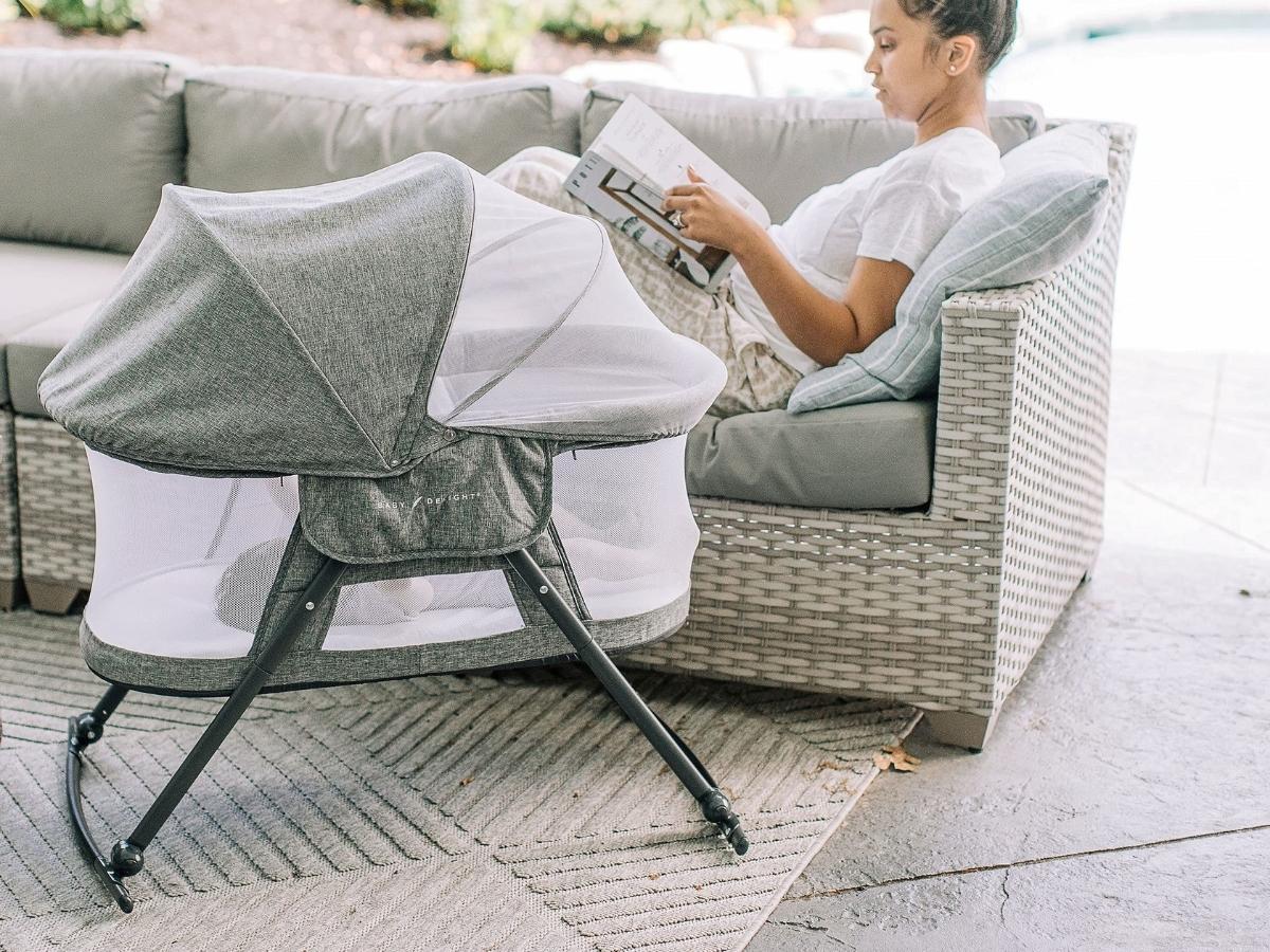 Deluxe Baby Delight Rocking Bassinet w/ Canopy Just $69.99 on Zulily ...