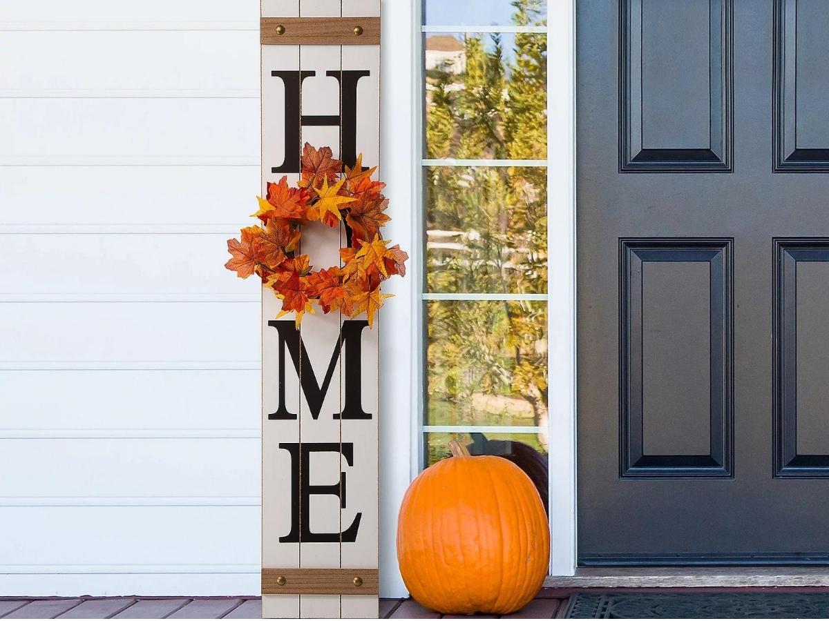 Wooden Home Sign w/ 3 Wreaths from $24.80 Shipped (Reg. $60) | Perfect ...