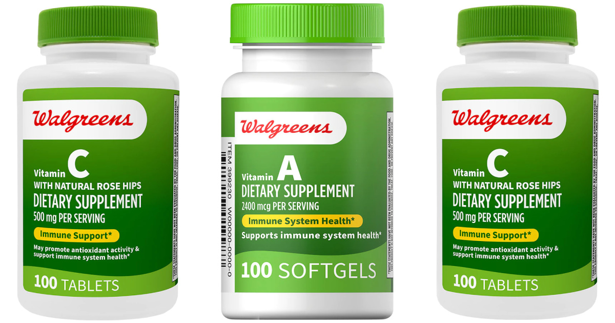 *HOT* Walgreens Vitamins & Supplements from 14¢ Per Bottle